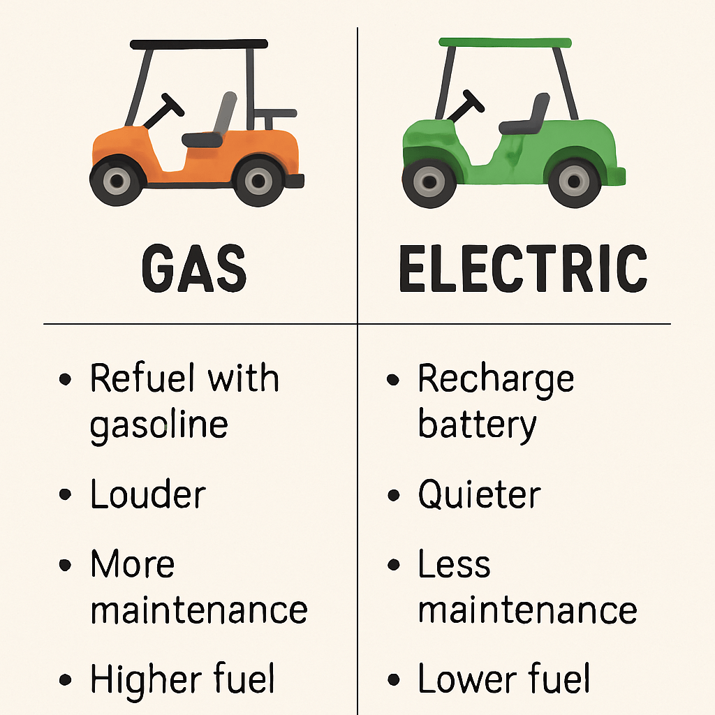 Gas vs Electric Golf Cart: Pros, Cons & Comparison